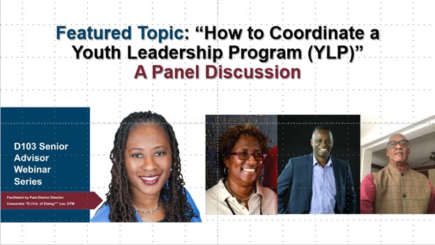 D103 Senior Advisor Webinar Series: How to Coordinate a Youth ...